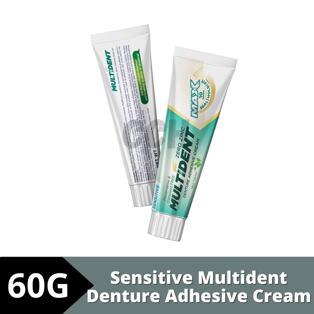 Advance Multident Max Denture Adhesive Cream 60g (Krim Tampal/Pelekat ...