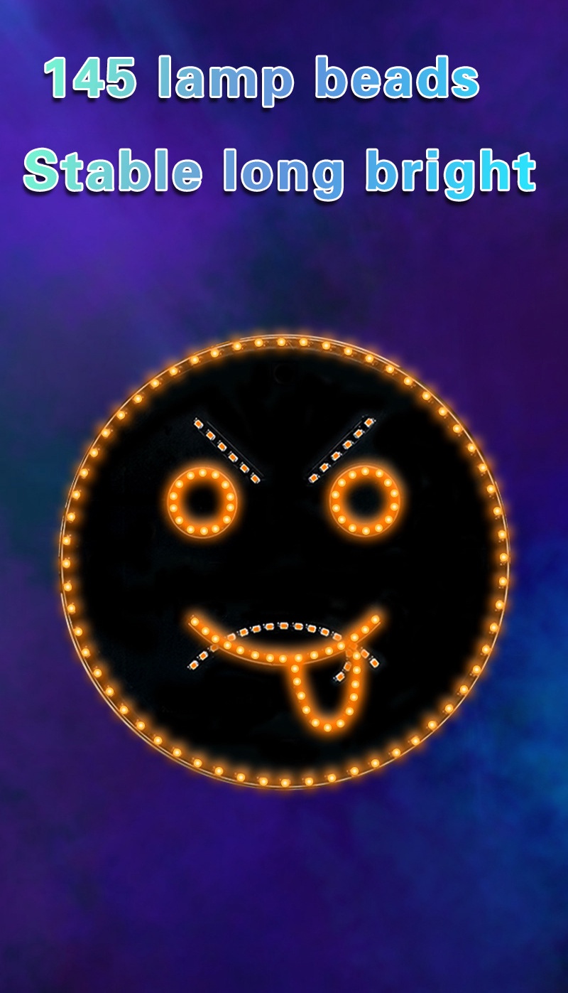 Car LED Fun Emoticon Light Smiley Face Rear Window Car Multi-function ...