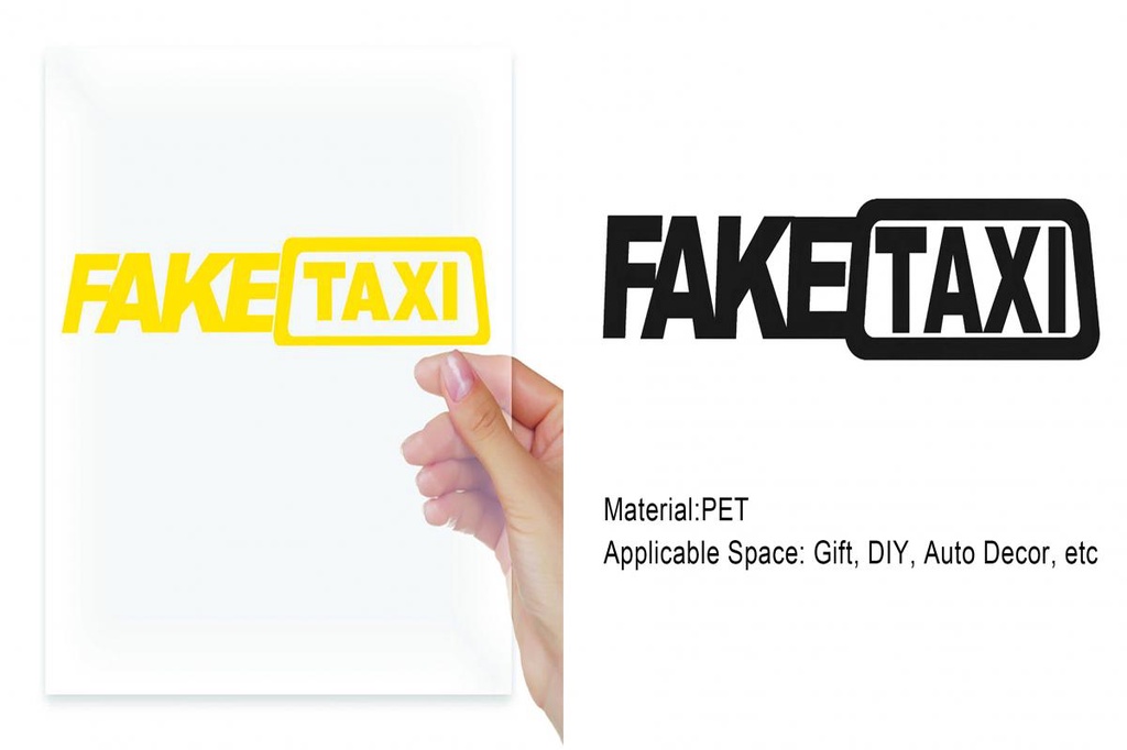 【Ready Stock] Compact Car Window Bumper Sticker Fake Taxi Sticker ...