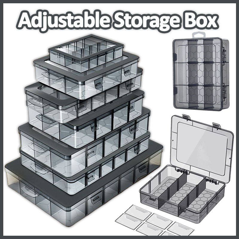 🔥Ship 24H🔥9-24 Grids Plastic Storage Box Adjustable Partition Tool Box ...