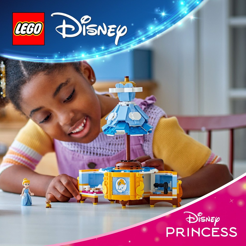 LEGO 43266 Disney Princess Cinderella’s Dress Building Toy Set (474 ...