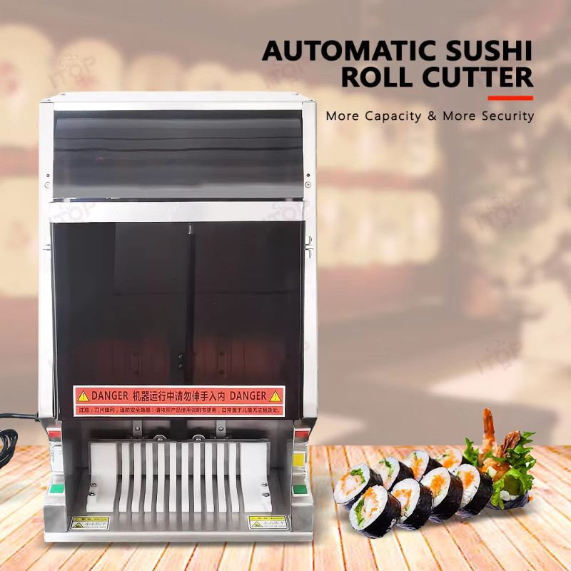 ITOP Commercial Sushi Cutter Kimbap Cutting Machine 8/10/12 Pieces ...