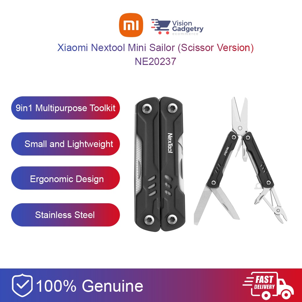 Nextool Mini Sailor Scissor Version 9in1 Multipurpose Toolkit Camping ...