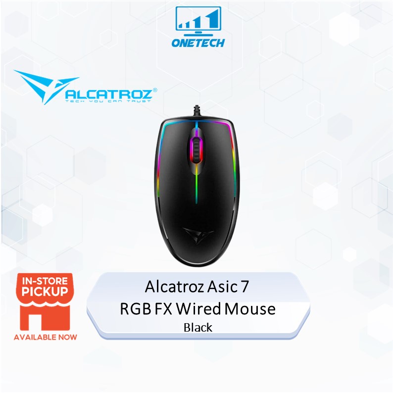 Alcatroz Asic 7 / Asic 9 RGB FX High Performance USB Mouse - Black ...