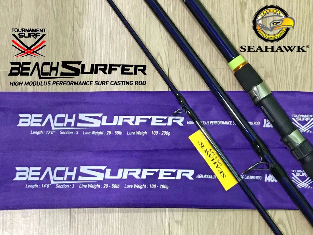 SEAHAWK BEACH SURFER SURF FISHING ROD (SPINNING) | Shopee Malaysia