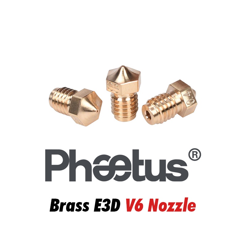 Phaetus PS E3D V6 Brass Nozzle 1.75mm Filament (All Sizes) for Dragon ...