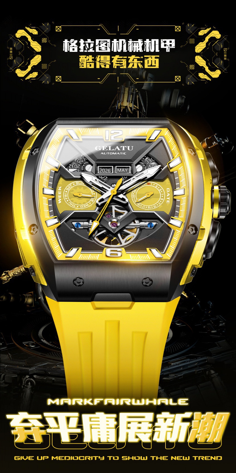 [Ready Stock] GELATU 6013 Glatto Brand High-End Hot-Selling Watch ...