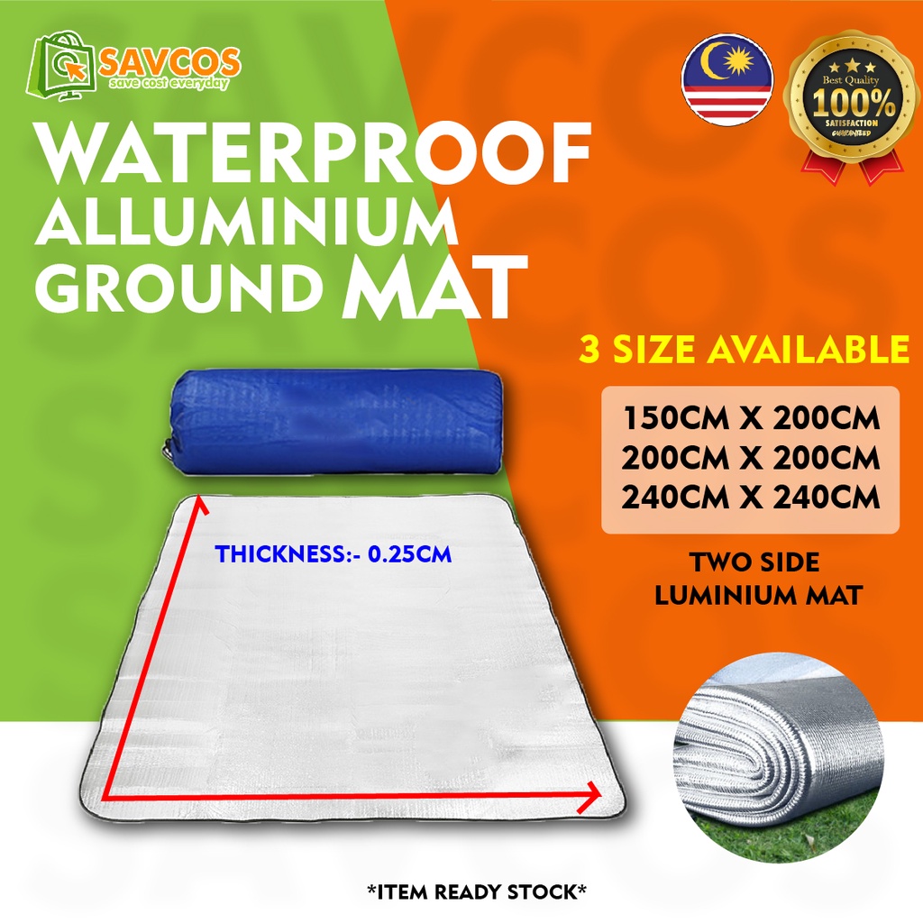 Waterproof Ground Mat Camping Double Sided Aluminium Foil Tikar Outdoor ...