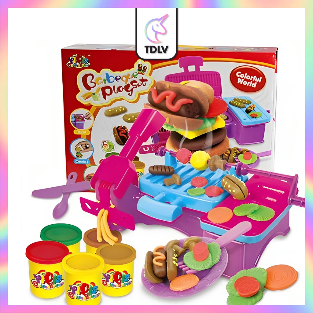 TDLV Color Clay Playdoh Toy Plasticine Ice Cream Machine Maker Toys ...