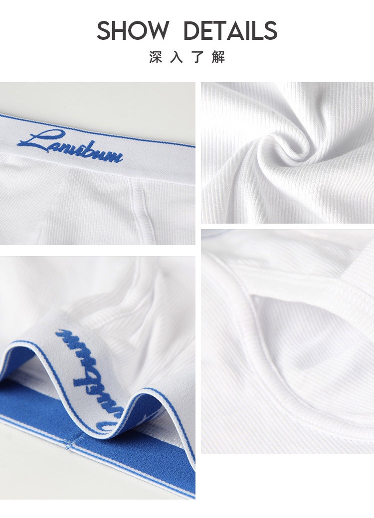 New style men's underwear spot waist thread cotton pure color young men ...