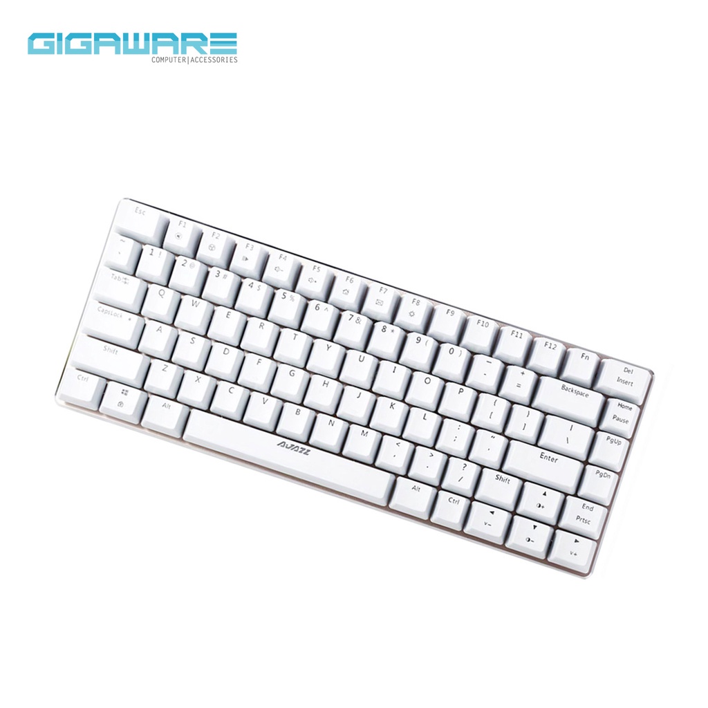 Ajazz AK33 4 82 Key Mechanical Keyboard White Blue Switch | Shopee Malaysia