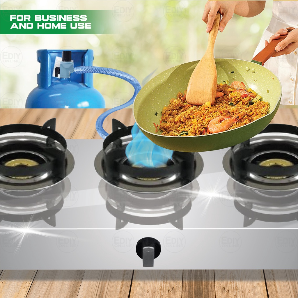 SAWANA 3 BURNERS HEAVY DUTY HIGH PRESSURE DAPUR GAS STOVE COOKER ...