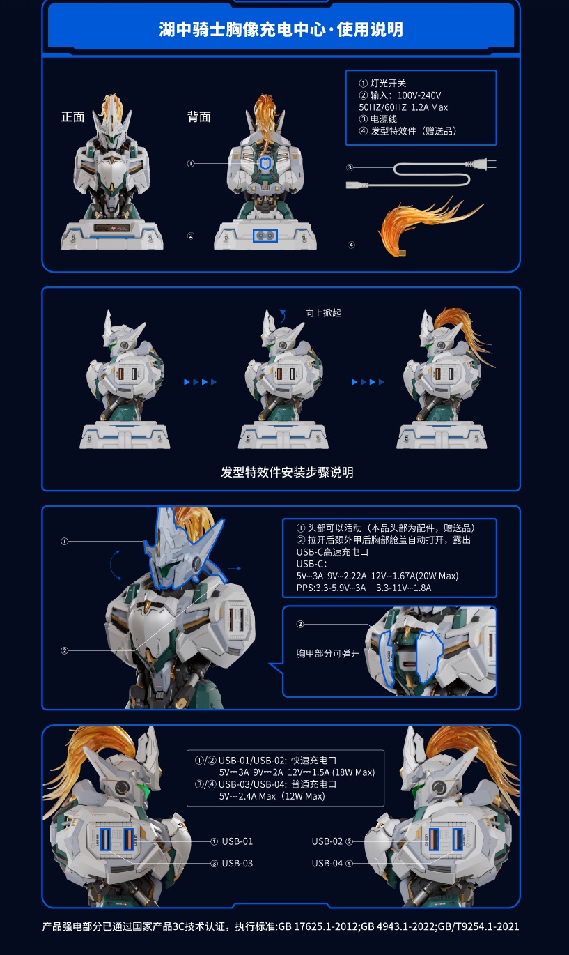 Moshow MCT-AP02 | MCT-E02 Charger Wuchenghou Bust Charging Center ...