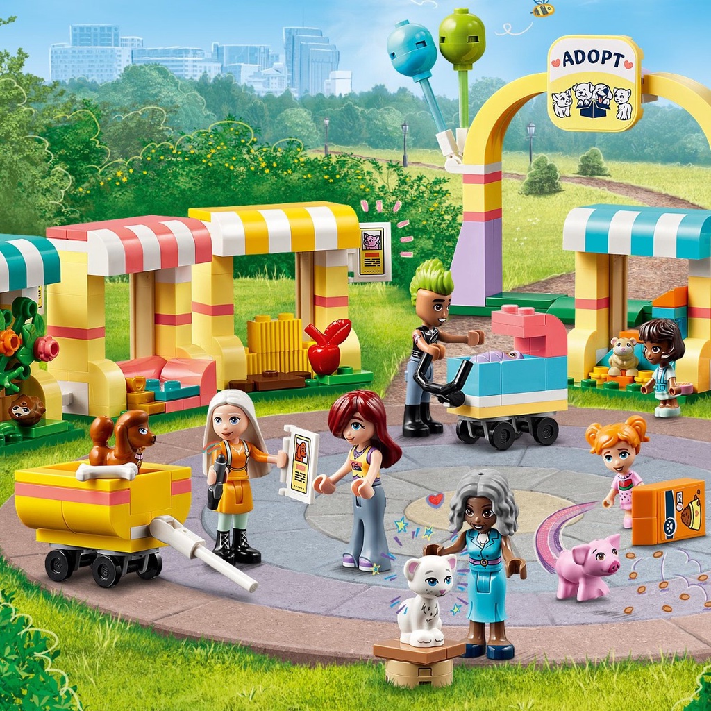 LEGO 42615 Friends Pet Adoption Day Building Toy Set (400 Pieces ...