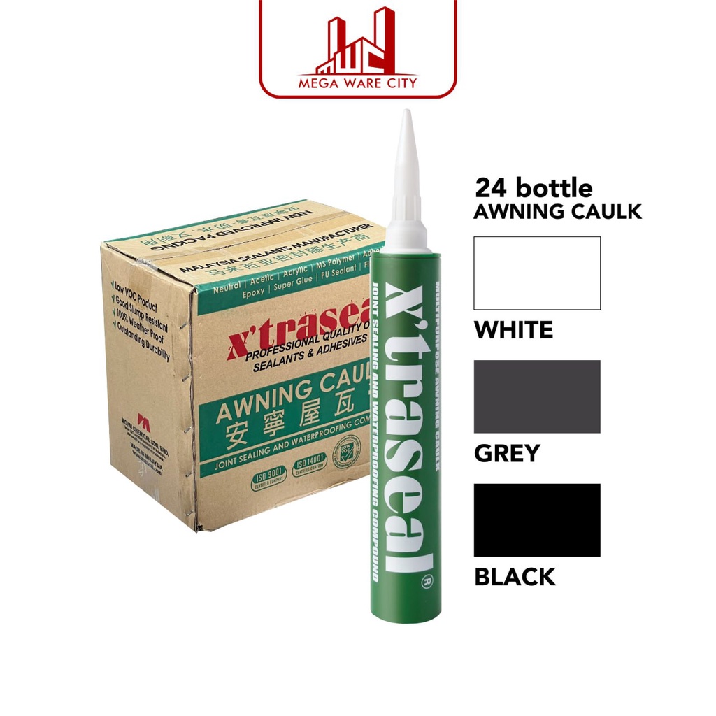 XTRASEAL Awning & Roofing Caulk 400ml (24 Pcs) Joint Sealing ...