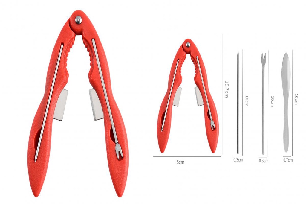{halfa} Meat Picking Tongs Crab Meat Extractor Stainless Steel Crab ...