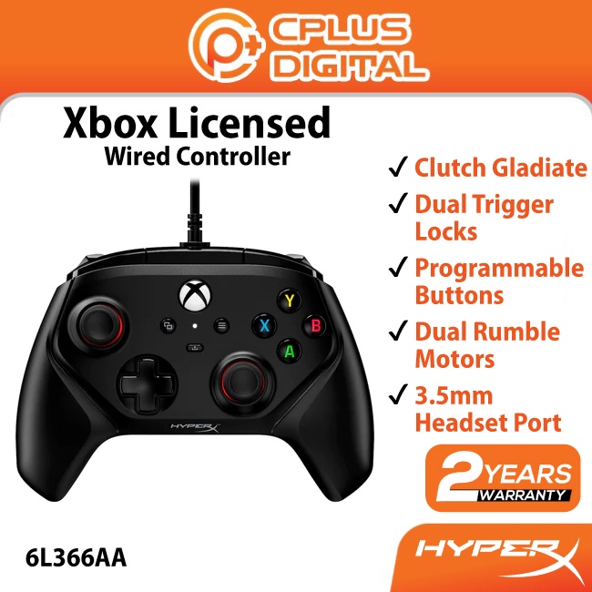 HyperX Clutch Gladiate Wired Xbox Licensed Controller Dual Trigger ...