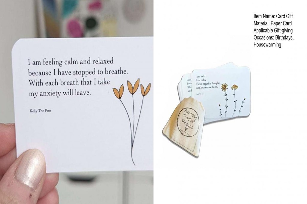 SUNFA Self-care Pocket Poetry Anxiety Relief Poems Positive Affirmation ...