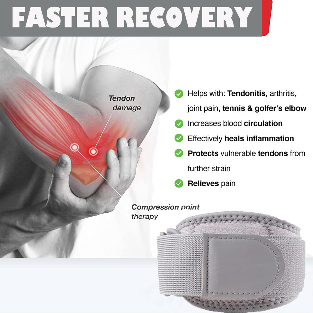 1Pc Tennis Elbow Brace, Tendonitis Elbow Brace Strap, Golfers Elbow ...