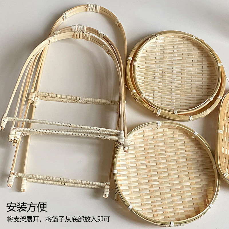1/2/3 Layer Bamboo Woven Tea Cake Tray Small Basket Tea Ceremony ...