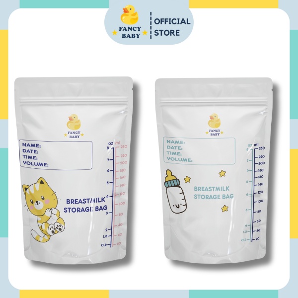 (30 Pcs) 8oz FANCY BABY Double ZipLock Breastmilk Storage Bags Bag Susu ...
