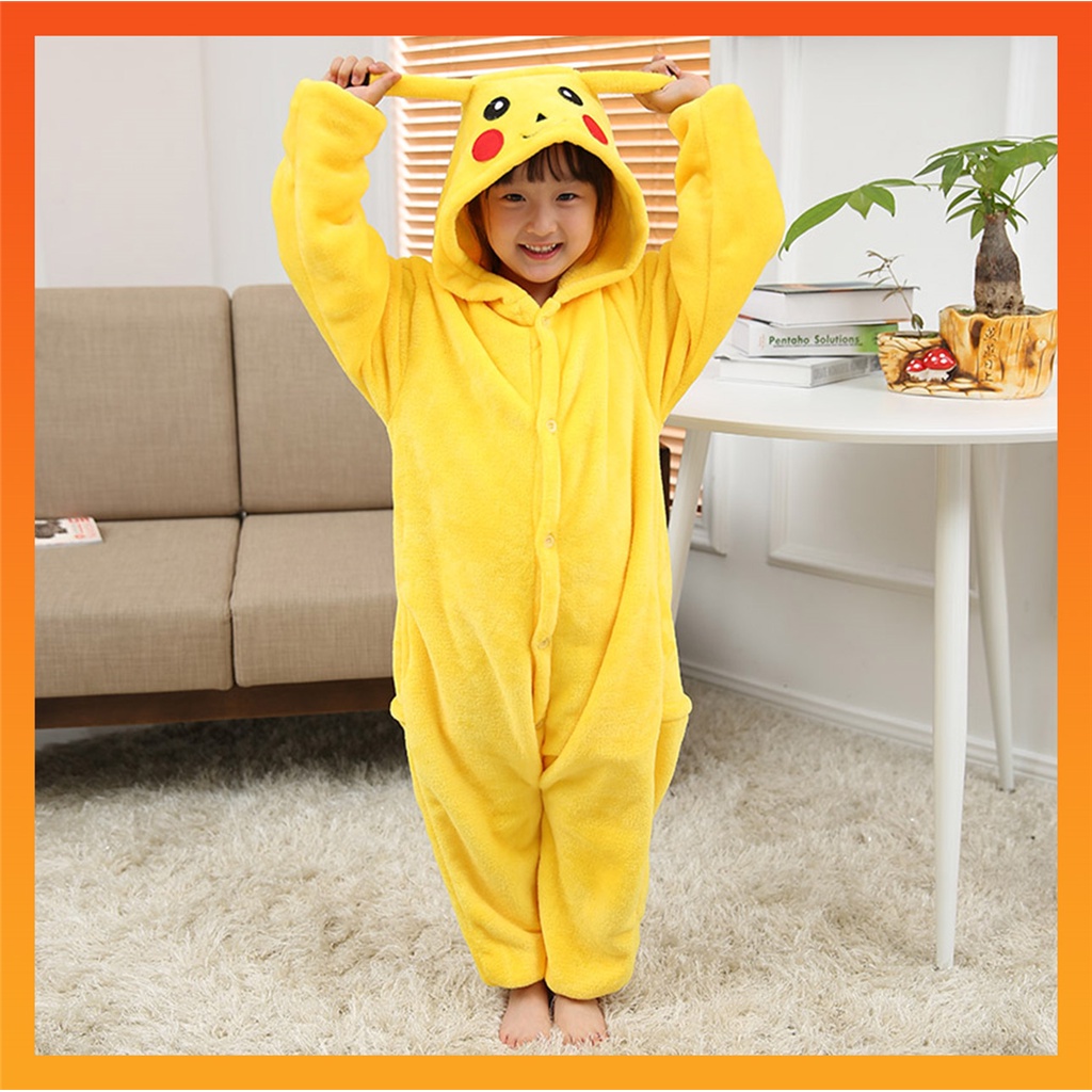 Kids Pyjamas Kids Cartoon Pajamas Boys Girls Pikachu Animal Onesies ...