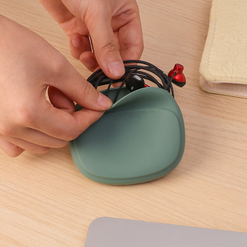 Silicone Headphone Storage Box / Portable Data Cable Organizers / Soft ...