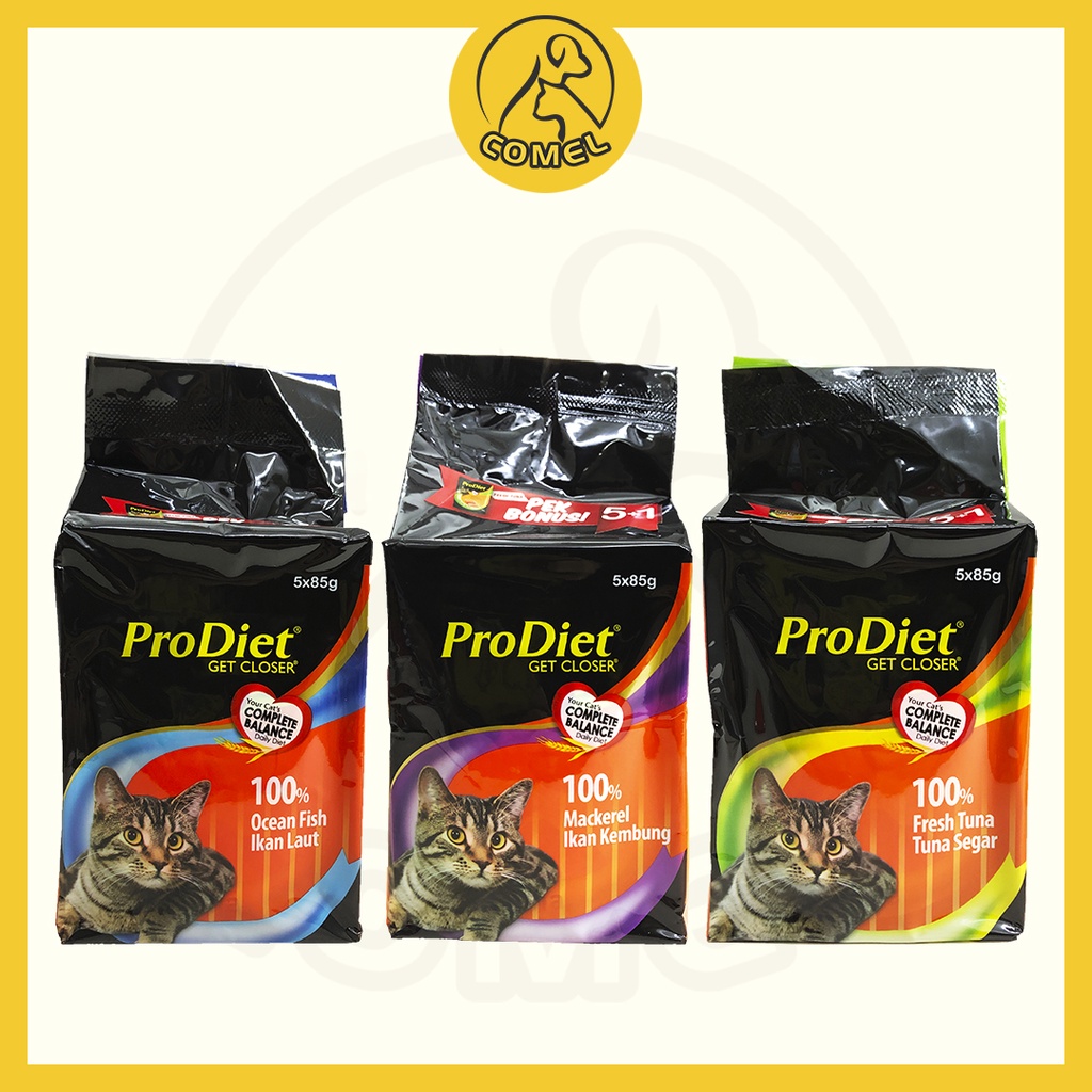 Pro Diet Pouch Cat Wet Food 5 Free 1 Bonus Pack 85g x 6 | Shopee Malaysia