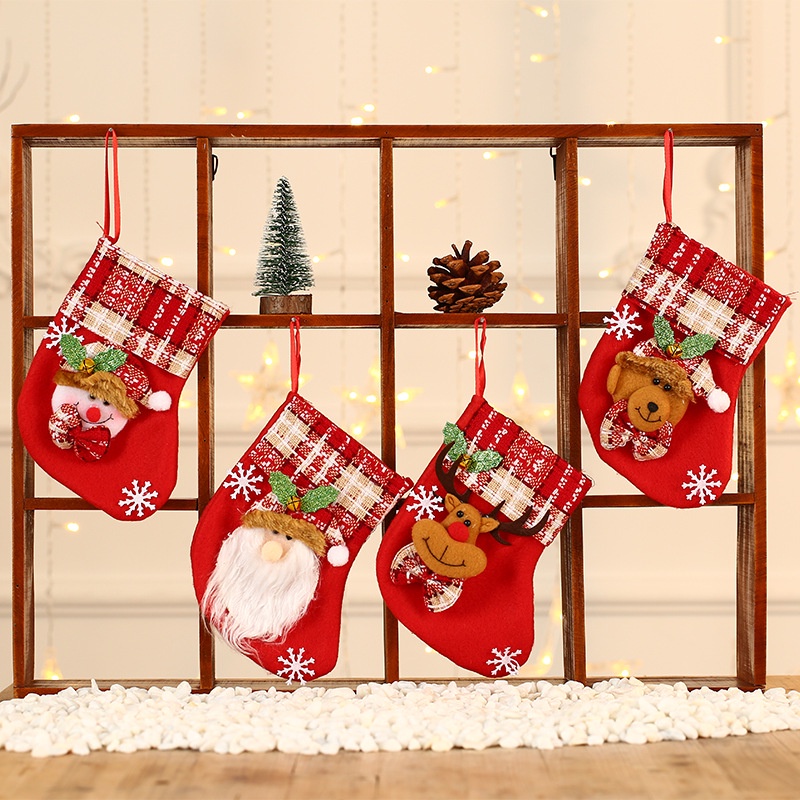 Cartoon Trumpet Retro Christmas Stocking Decoration /Christmas Holiday ...