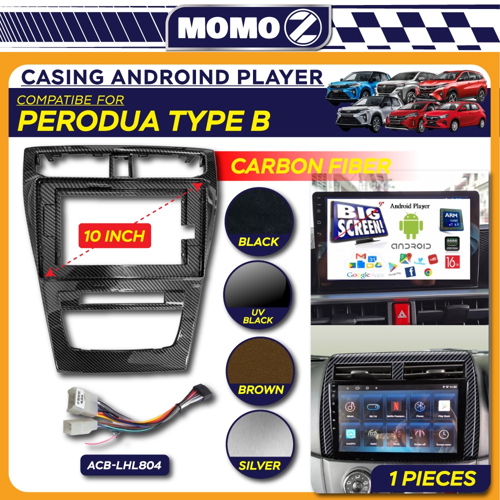 Type B PERODUA Car Dashboard Audio Android Player Universal Axia Ativa ...