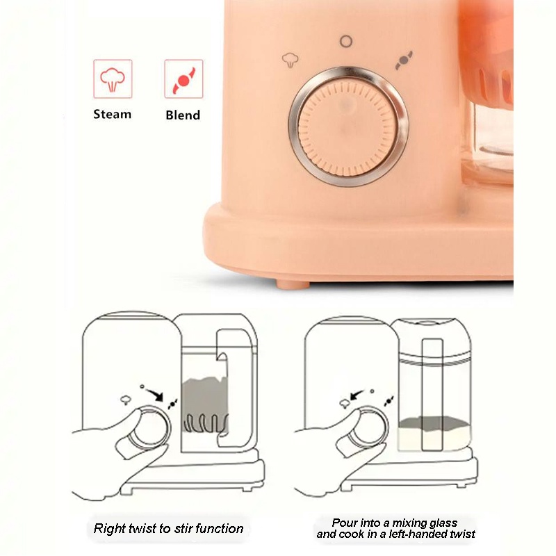 GDeal Electric 4 in 1 Baby Food Processor Multifunction Double Safety ...