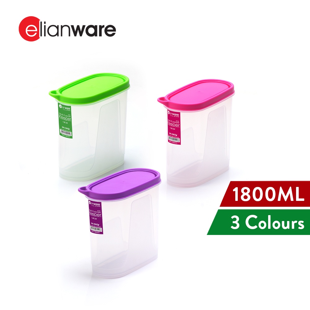 Elianware Oval Slim Airtight Food Container Keeper Fridge Bekas Makanan ...