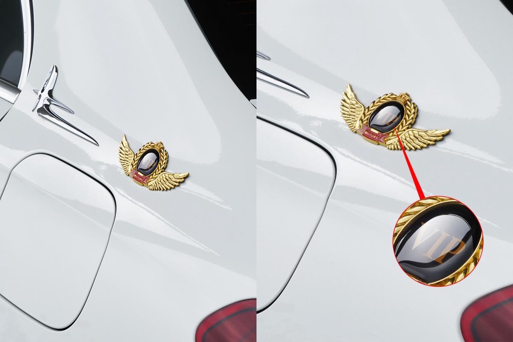 Compact Logo Emblem Sticker for Car 3D VIP Emblem Sticker Not Easy to ...