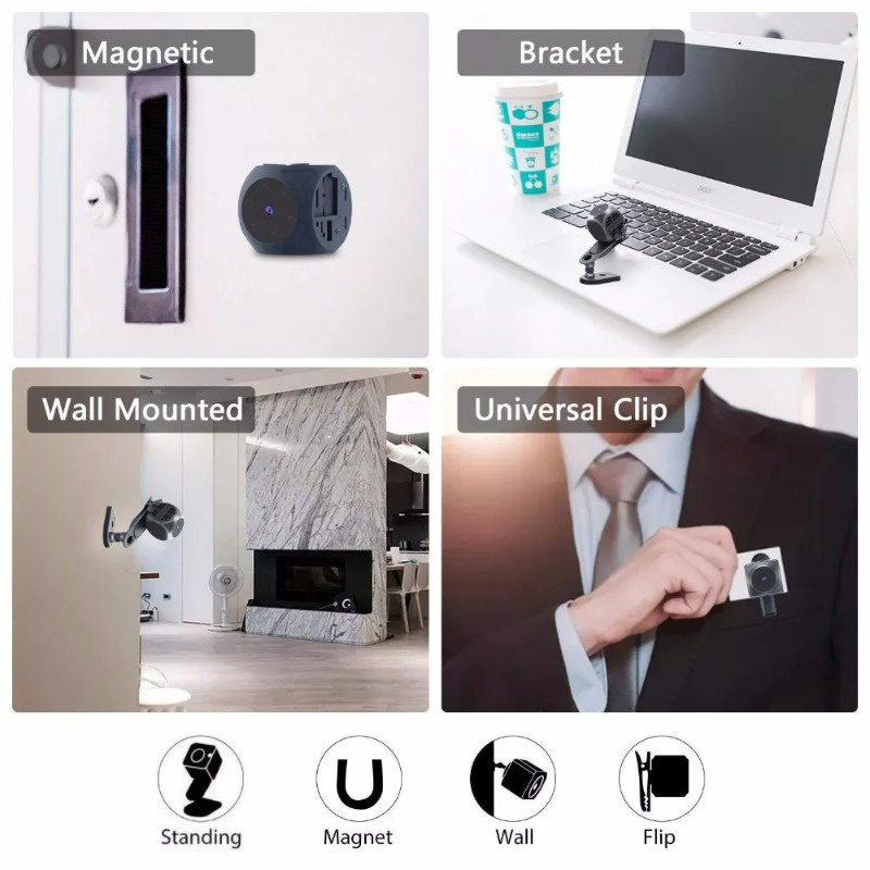 Mini Camera 1080P HD Night Vision Video Recorder Wide Angle Motion ...