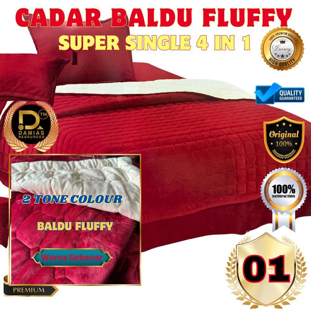 Cadar Baldu Fluffy Super Single 4in1 Premium Set Tebal Hotel Gred ...