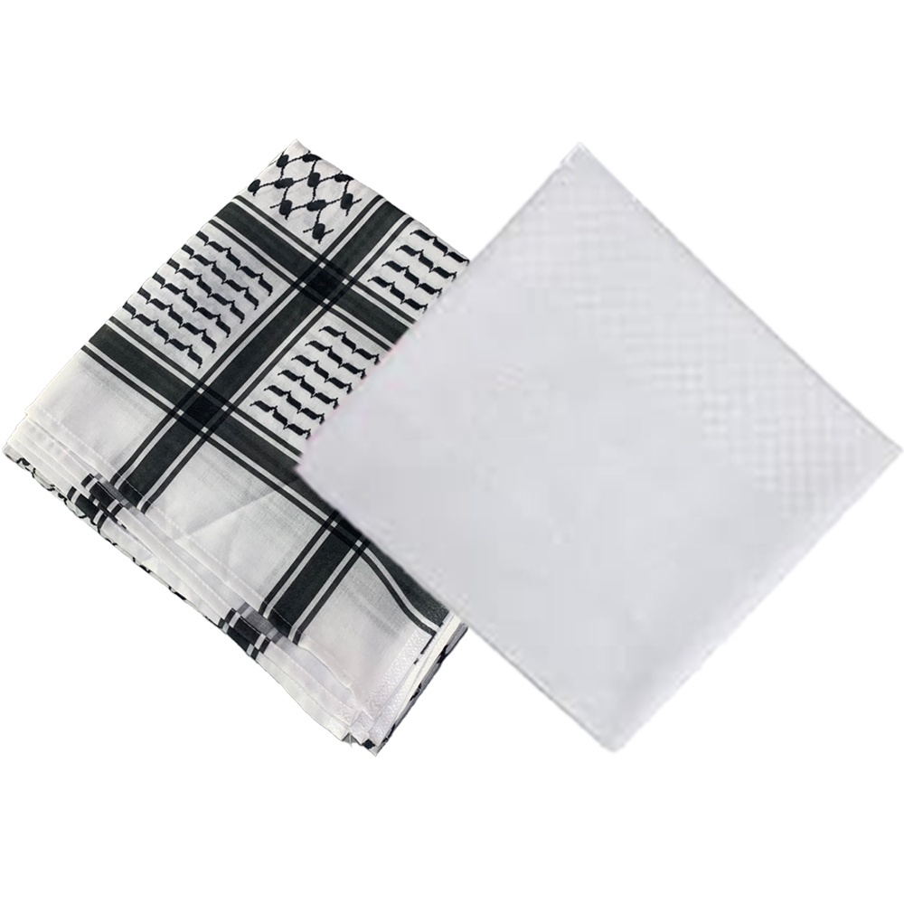 New Men's Fashion Plaid Print Arabic Muslim Style Men's Hijab/Fixed ...