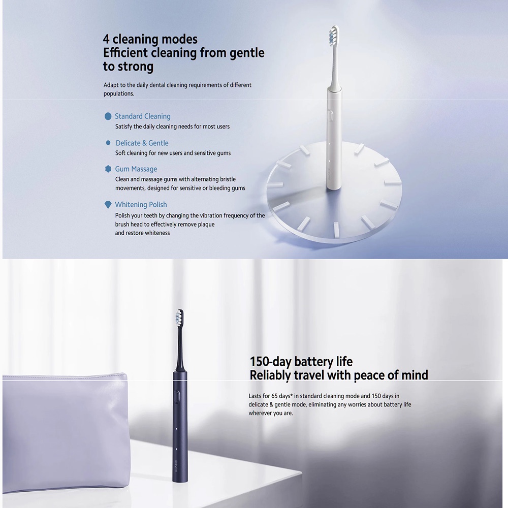 Xiaomi Mijia Electric Toothbrush T302 Rechargeable IPX8 MES608 | Shopee Malaysia
