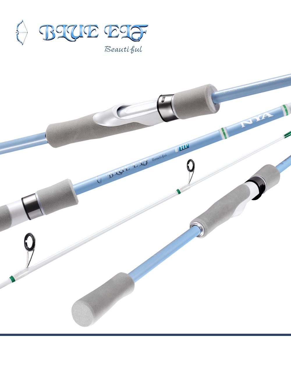 【NYA】Blue Elf 1.8M/2.1M 10-25Ib M Carbon Fiber Bait Spinning Fishing ...