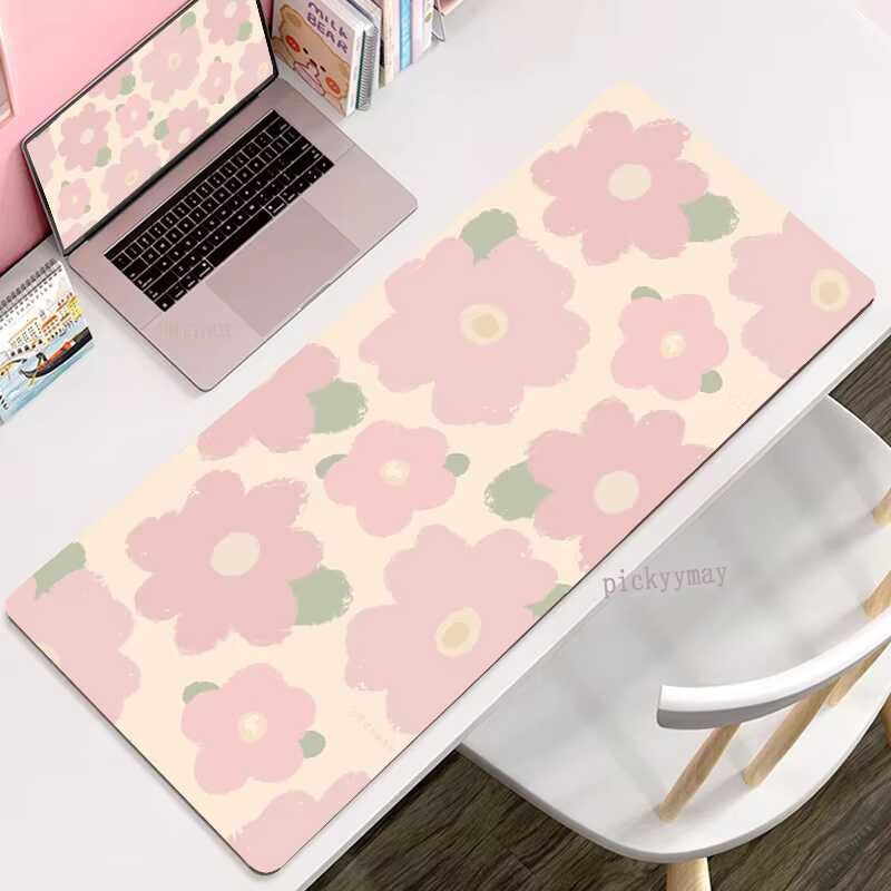 Large Mouse Pad Flower 100x50cm Locking Edge Big Computer Mousepads ...