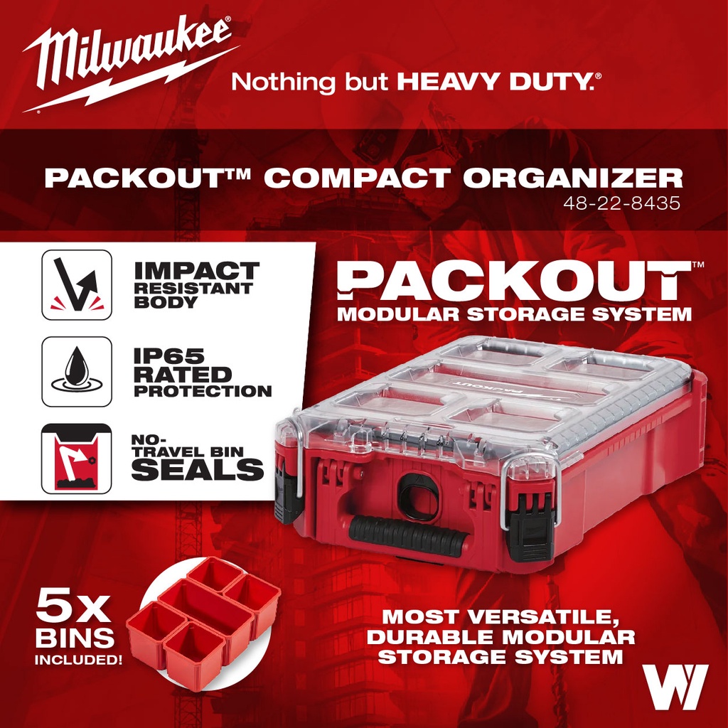 Milwaukee PACKOUT™ Compact Organizer 48-22-8435 | Shopee Malaysia