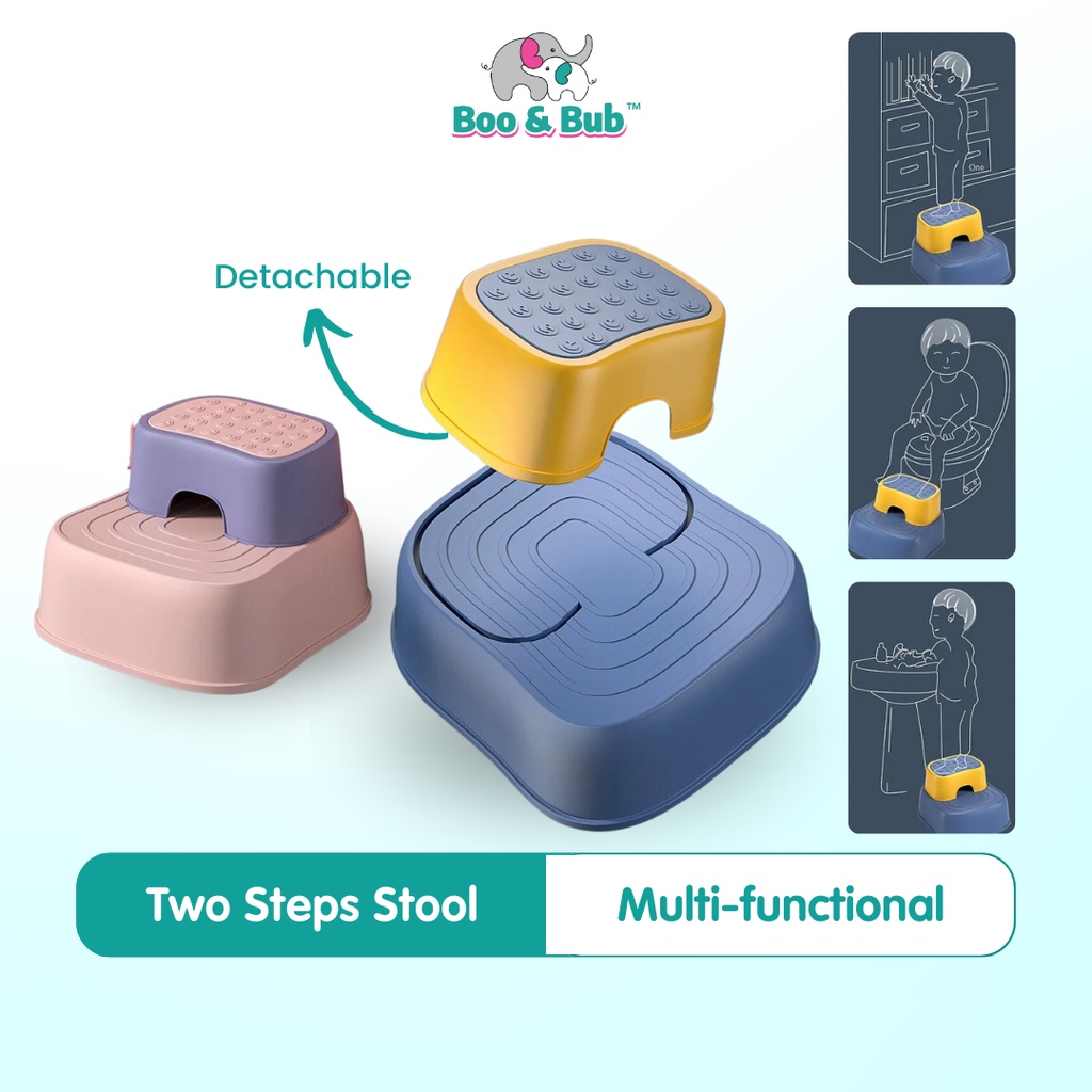 🐘Boo&Bub🐘 Dual Height Two Step Stool For Kids Toddler's Stool For Potty ...
