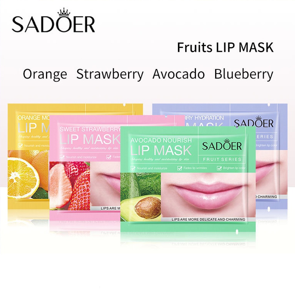SADOER Fruit Series Lip Mask Hydrating Moisturizing Brightening Lip ...