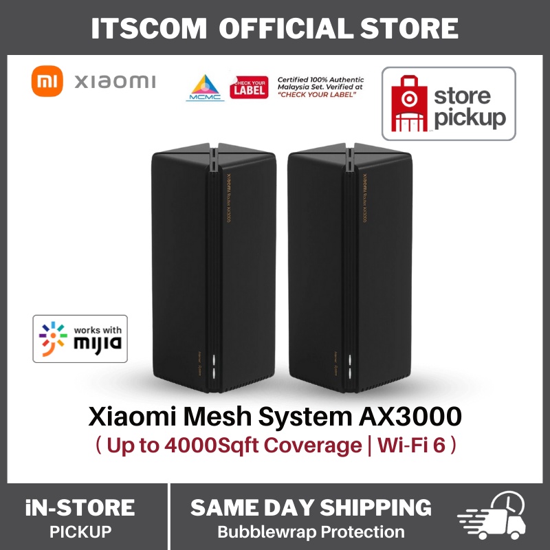 Xiaomi Mesh System AX3000 | Dual Band Wifi 6 | Support Up to 254 Device ...