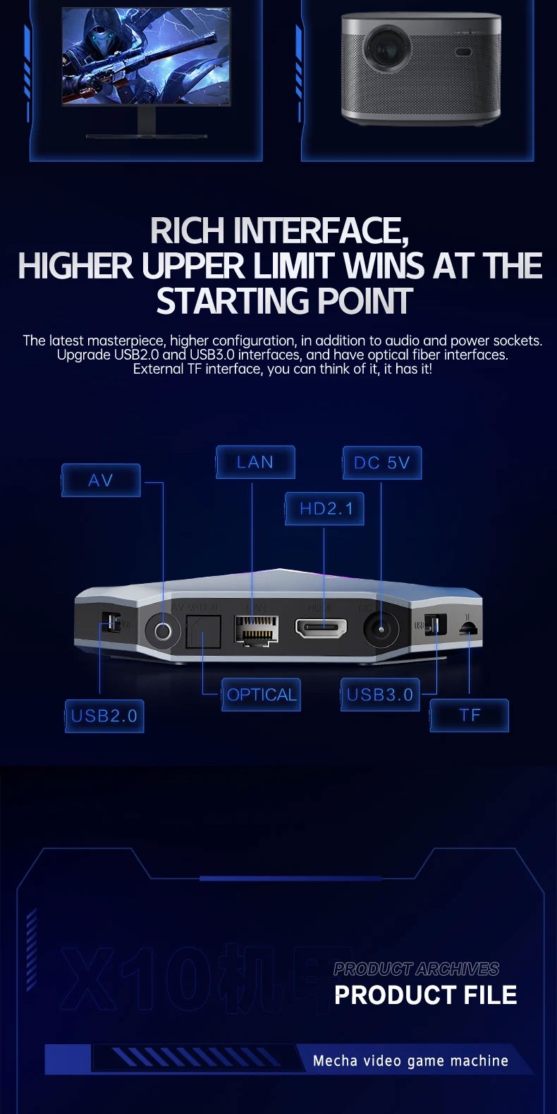 X10 Video Game Console 4k Gamestick TV BOX 5G Dual System 2.4G Wireless ...