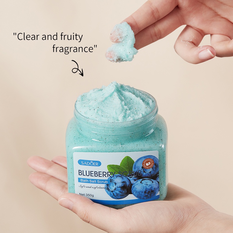 ROREC SADOER Blueberry Bath Salt Scrub Exfoliate Clean Pores Body Scrub 350g | Shopee Malaysia