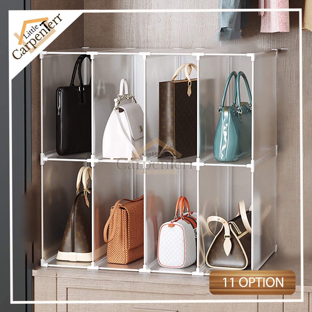 Little Carpenterr Multipurpose PP Plastic Bag Storage Shelves Stackable ...