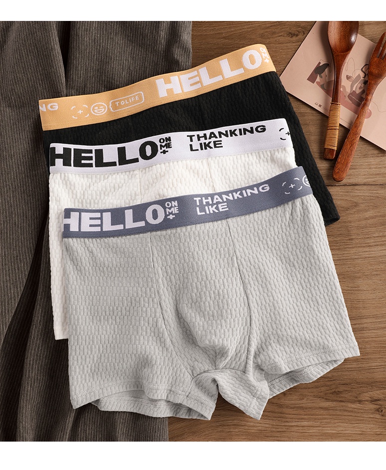 LEBANG Hello Boxer Men Underwear Men Boxer Cotton Men Underwear Set Seluar Dalam Lelaki Fashion ...