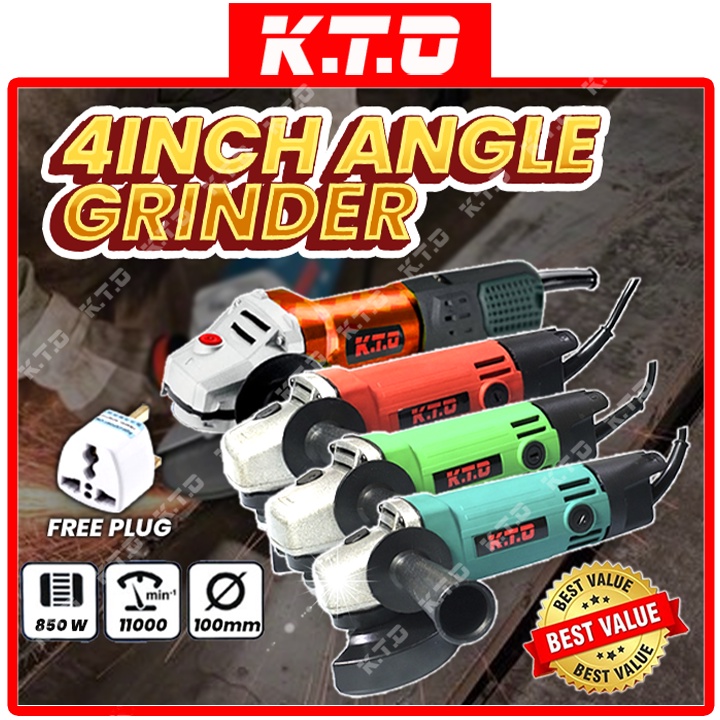 KTO-100 4Inch Angle Grinder Wood PVC Metal Cutter Grinding Machine 220V ...