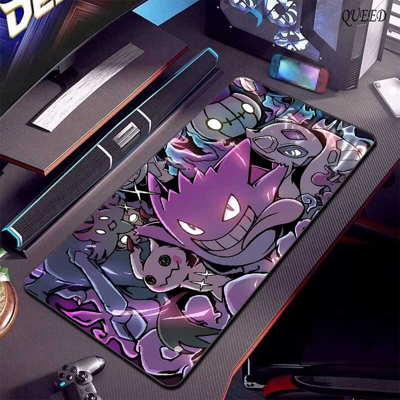Large Gaming Mouse Pad Lock Edge Rubber Computer Keyboard Dark Purple ...