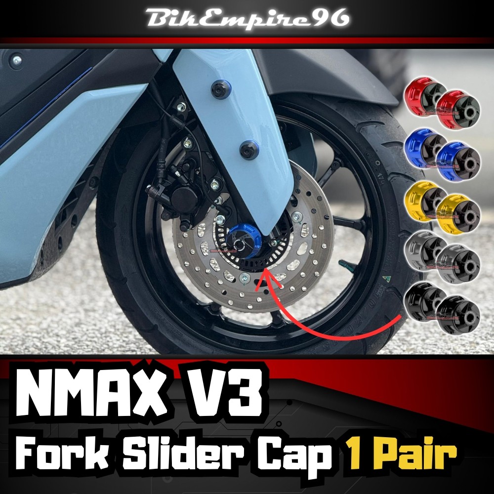 Nmax V3 Fork Slider Cap 1 Pairs Front Wheel Axle Protection Yamaha Nmax ...